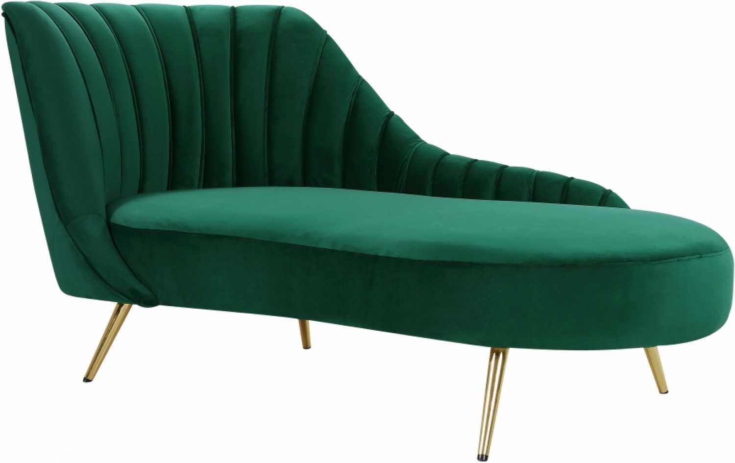 Tufted Velvet Chaise Lounge – Emerald - Ideal Room Decor