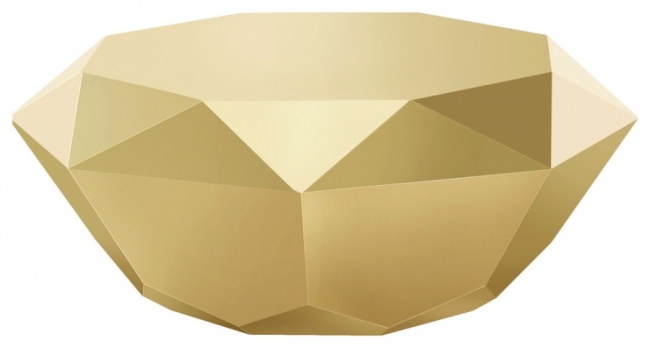 Diamond Coffee Table – Gold - Ideal Room Decor
